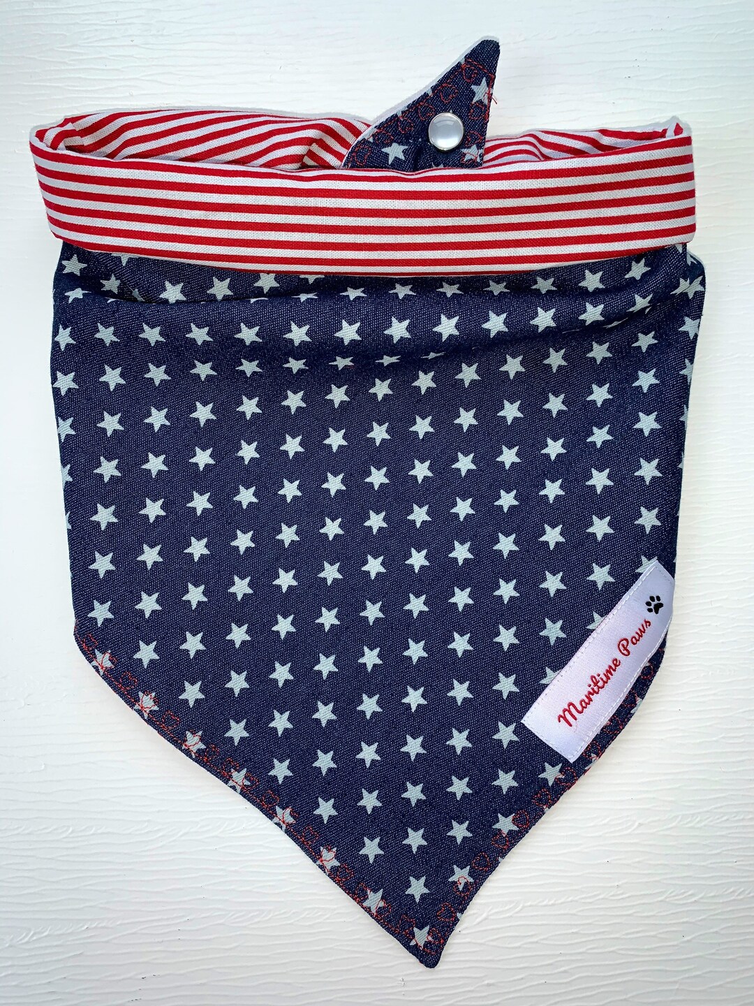 Reversible USA Bandana, American Flag Bandana, Stars and Stripes ...