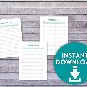 Home Inventory Trackers, Freezer Inventory, Pantry Inventory, Fridge ...