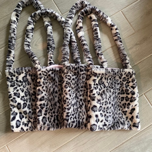 Medium Fluffy Cheetah Print Bag Brown Animal Print Fuzzy - Etsy