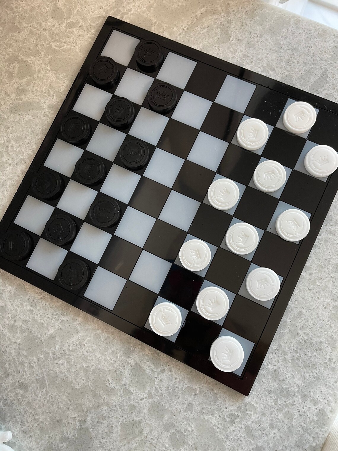 Custom Resin Chess & Checker Board - Etsy