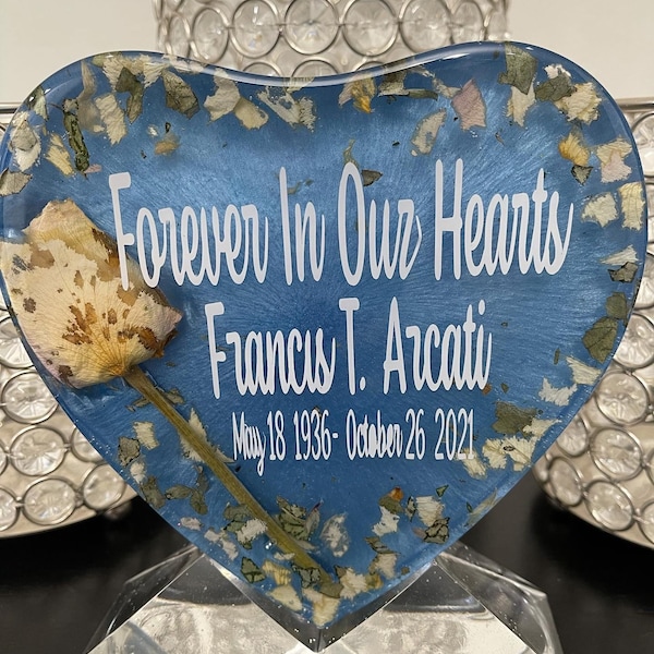 Resin Heart Memorial - Etsy