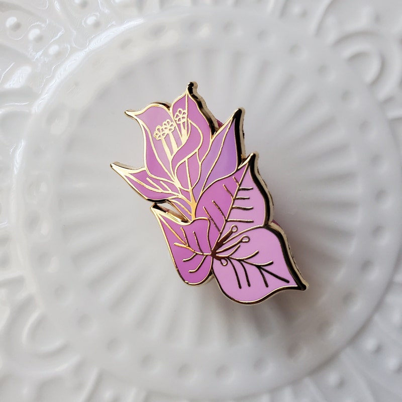 Flower Enamel Pin - Etsy