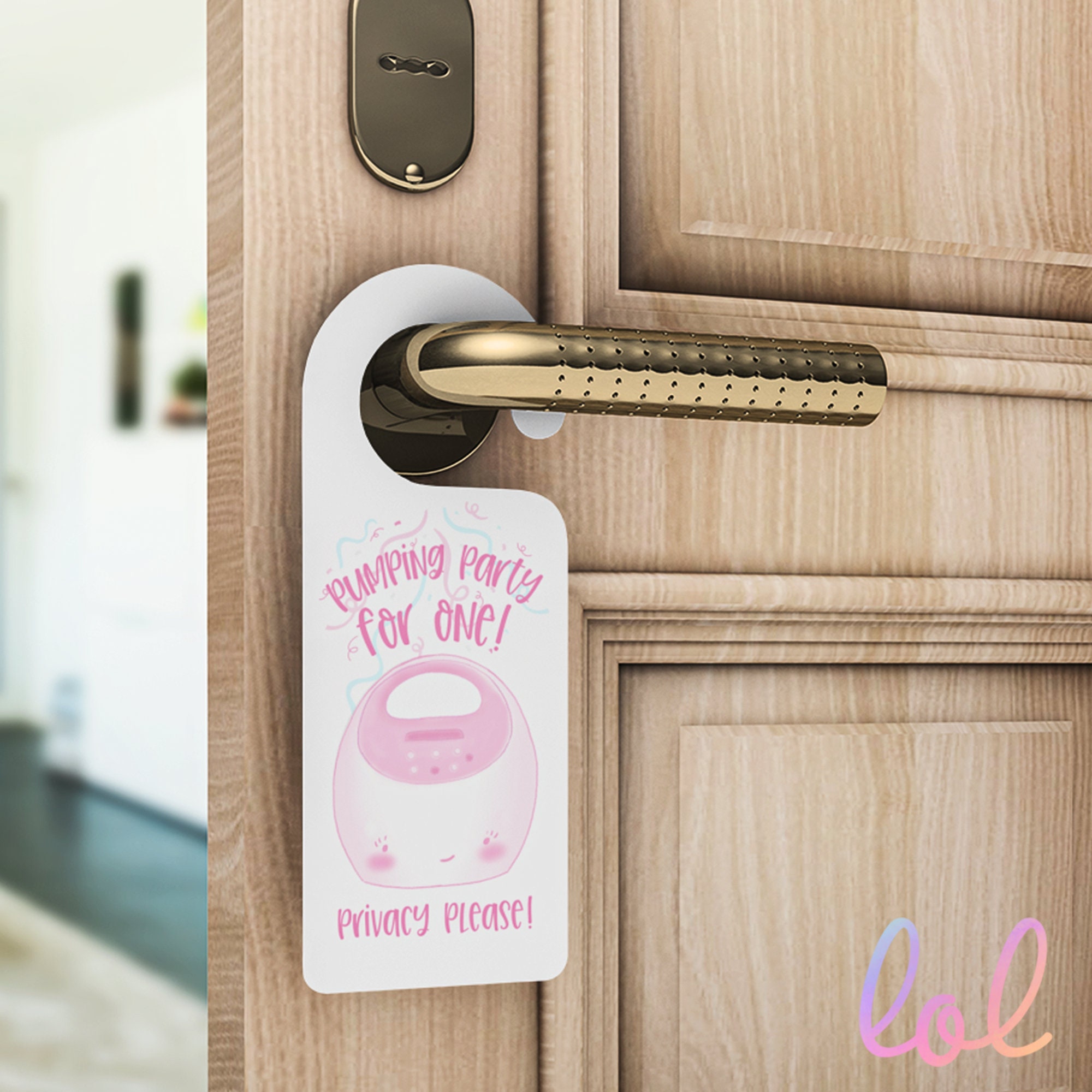 Pumping Signs - Door Hangers - Breastfeeding Office Sign - Do Not ...
