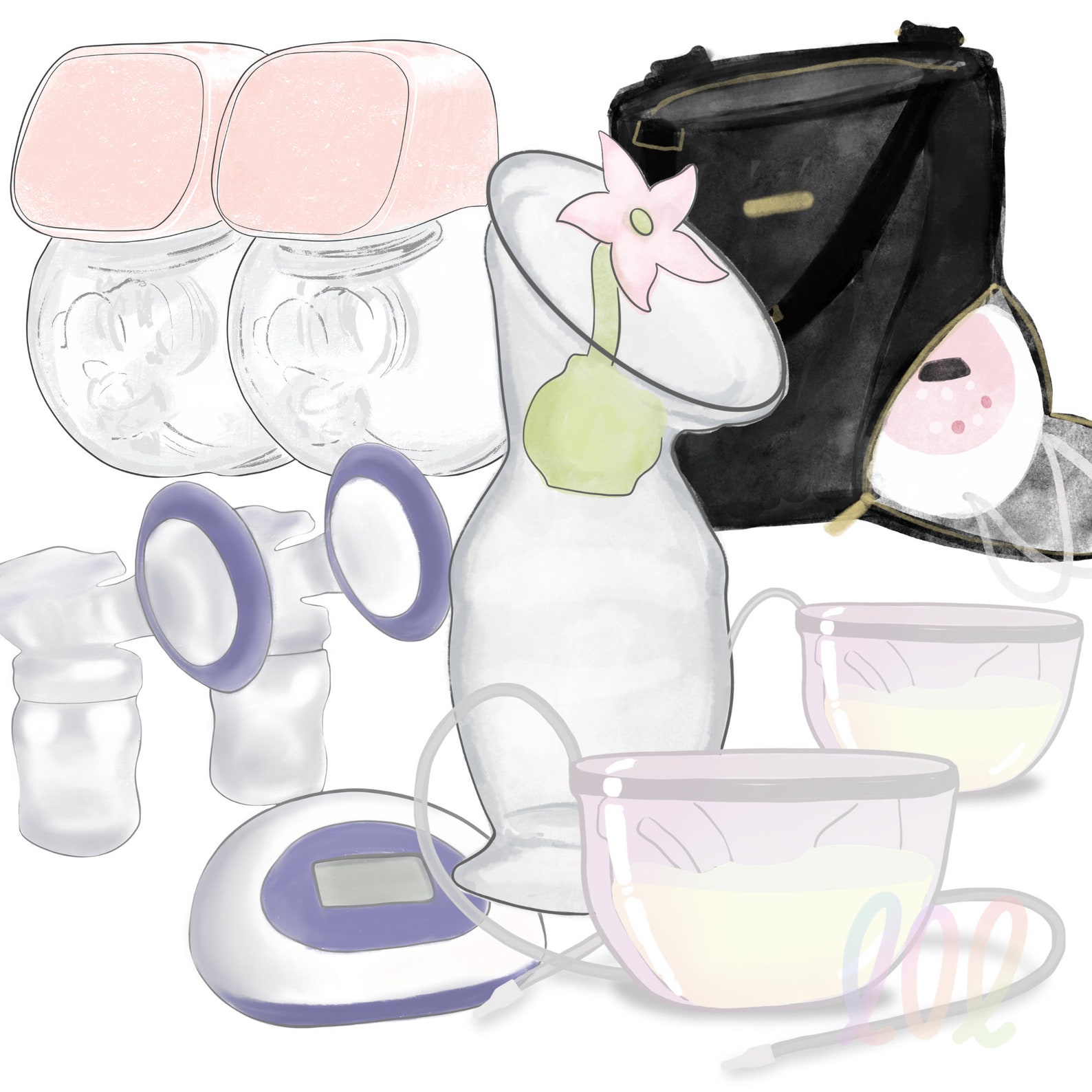 Breast Pump Graphics - Breast Pumping Illustrations - Breast Pump Clip ...