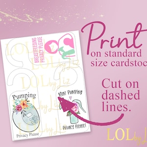 Pumping Signs - Pumping Door Hanger Signs - Breastfeeding Office Sign ...