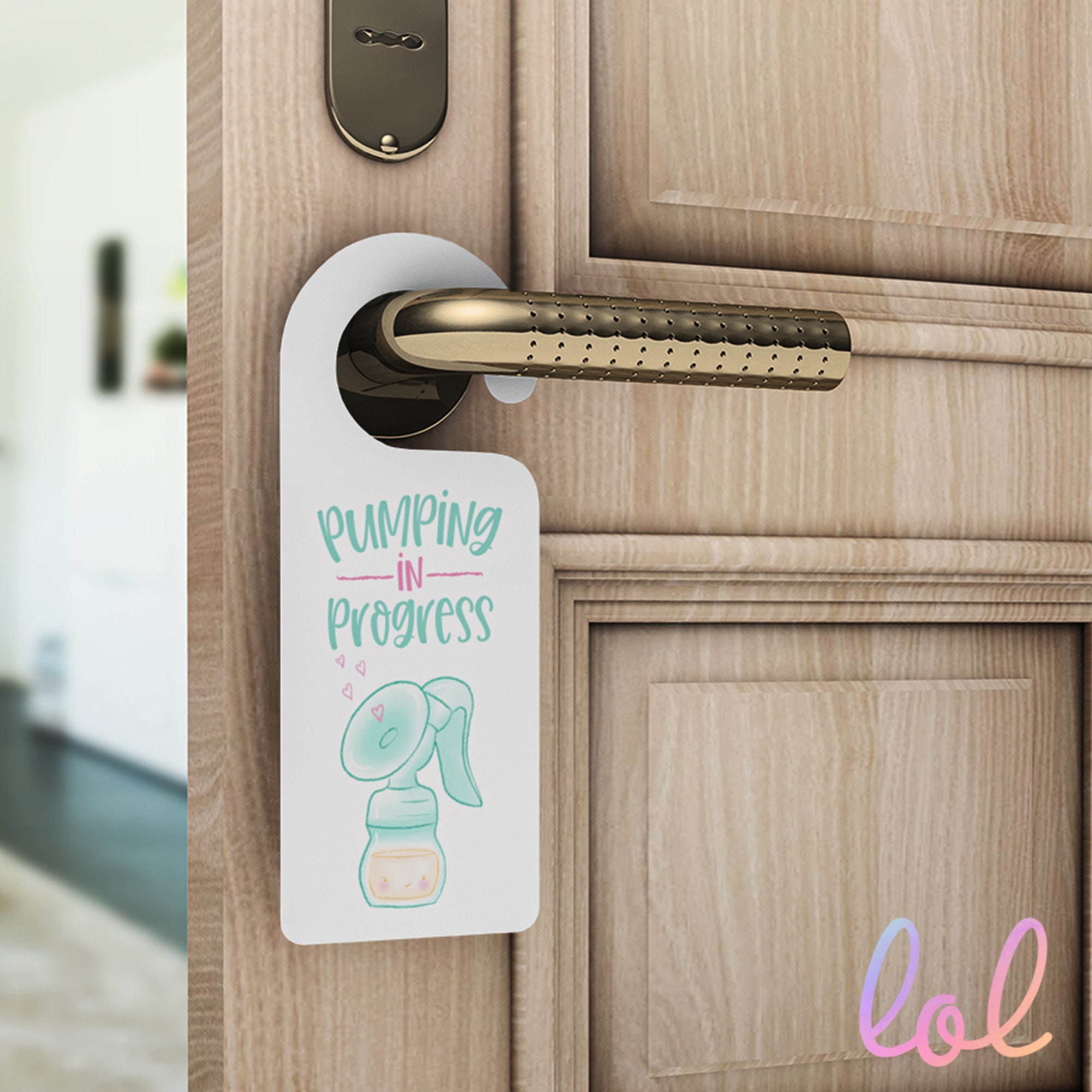 Pumping Signs - Door Hangers - Breastfeeding Office Sign - Do Not ...