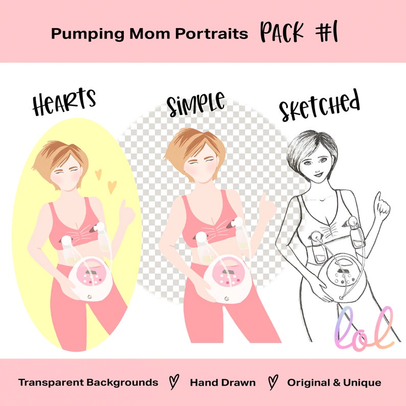Pumping Mom Illustrations - Exclusively Pumping Art - Breastfeeding Mom ...