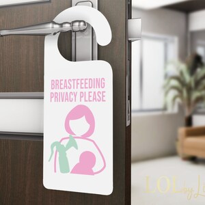 Pumping Signs - Pumping Door Hanger Signs - Breastfeeding Office Sign ...
