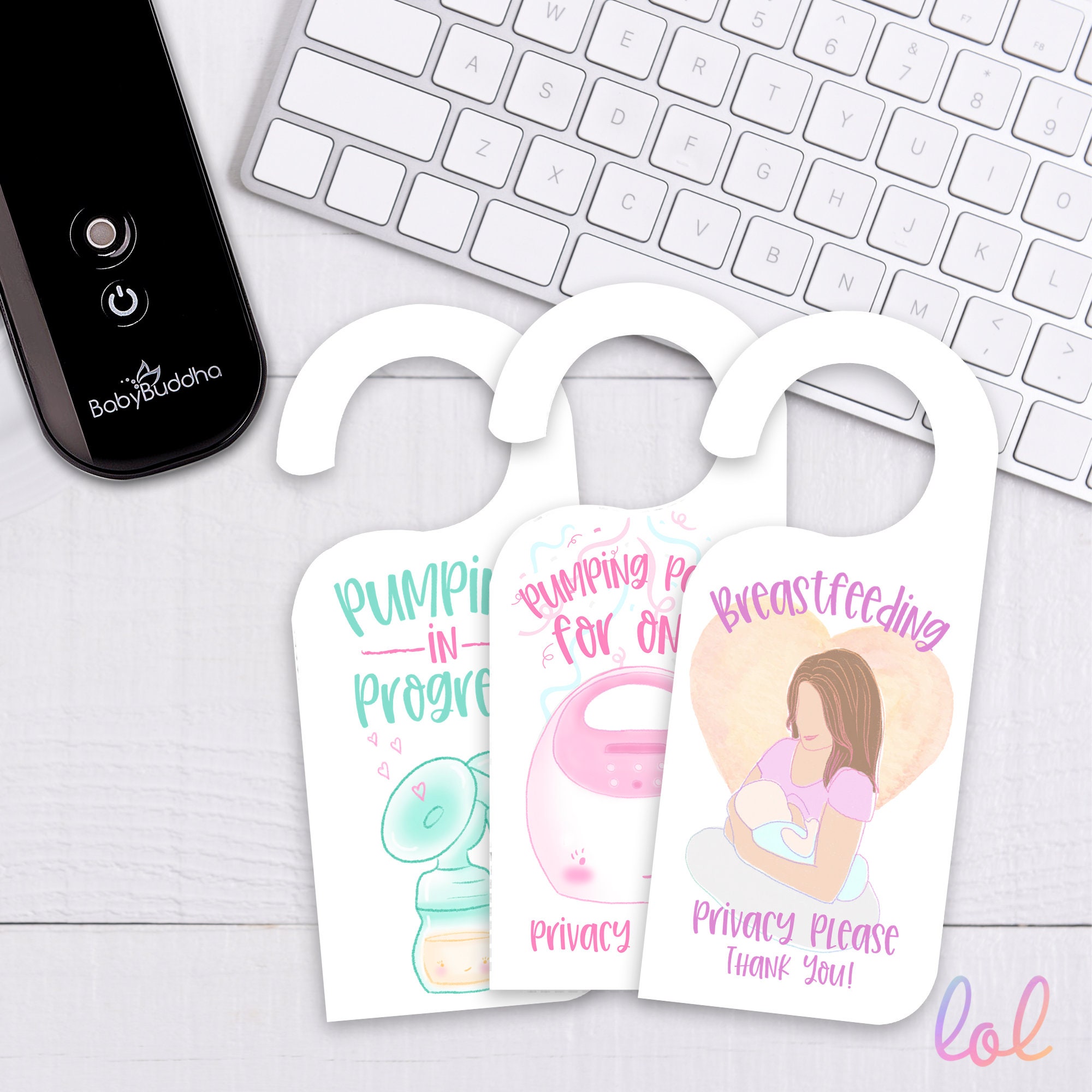 Pumping Signs - Door Hangers - Breastfeeding Office Sign - Do Not ...