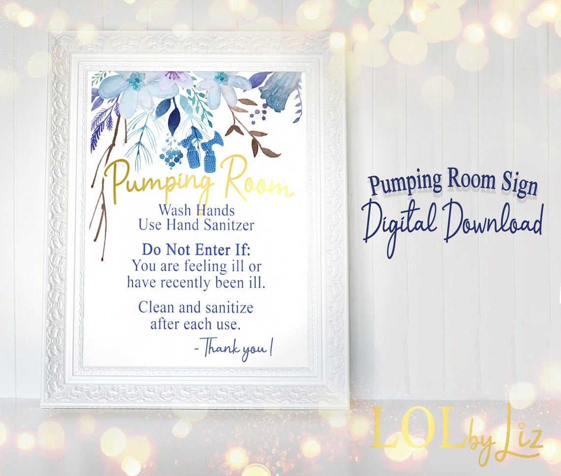 Pumping Room Rules Sign - Lactation Room Rules Sign - Printable Pumping ...