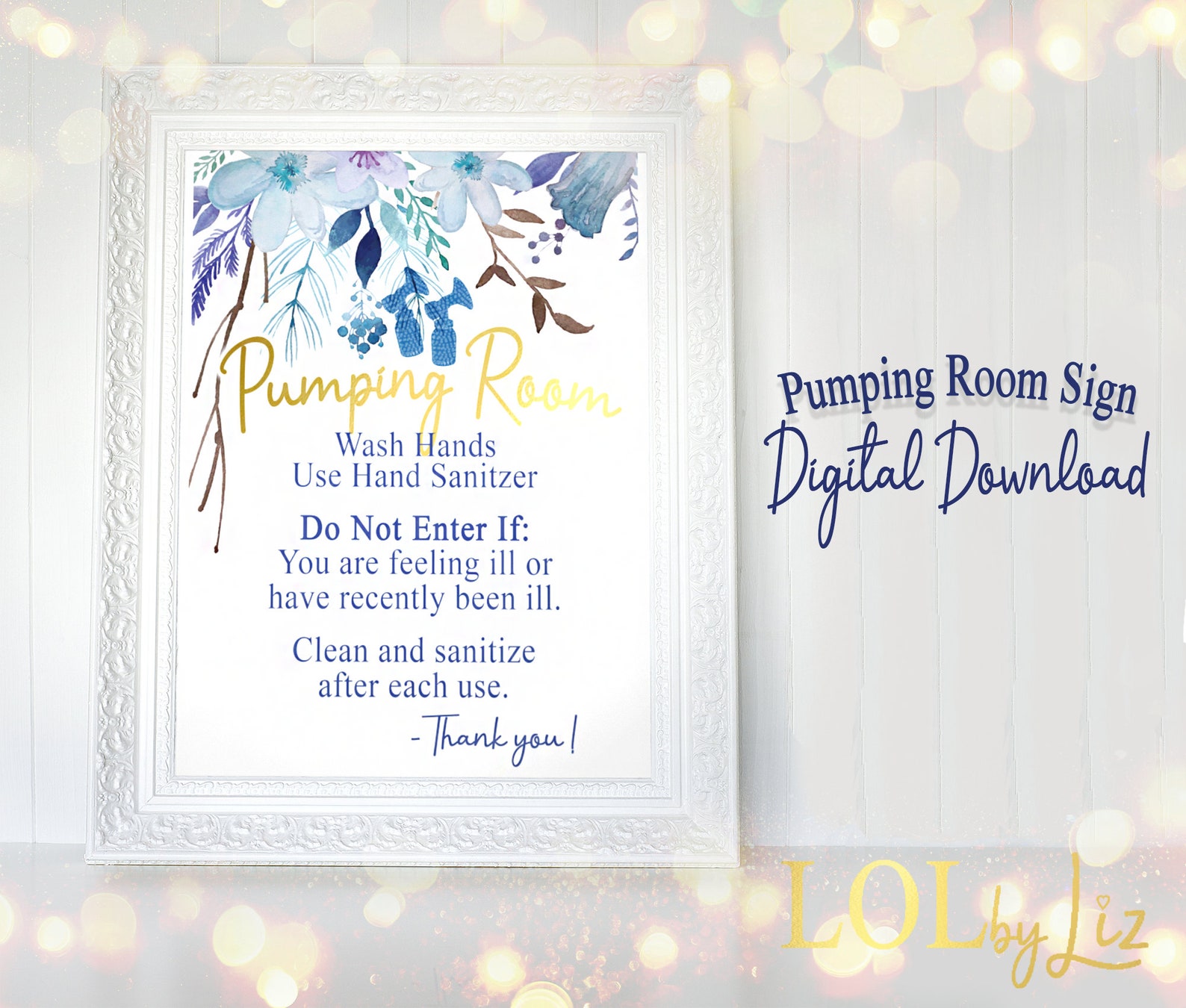 Pumping Room Rules Sign - Lactation Room Rules Sign - Printable Pumping ...