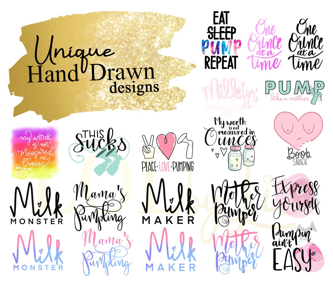 Pumping Pack Digital Stickers Clip Art - SVG Images - PNG Illustrations ...