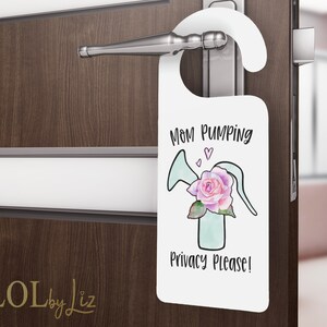 Pumping Signs - Pumping Door Hanger Signs - Breastfeeding Office Sign ...