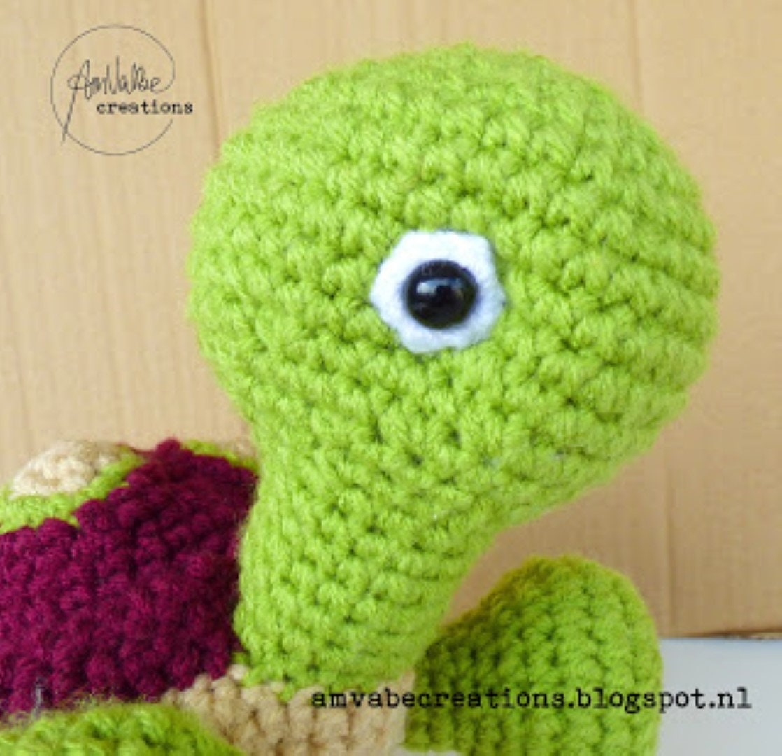 Giant Stuffed Turtle, Tortoise Animal Stuffie, Large Crochet Turtle ...