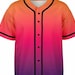 Baseball Jersey - Midnight Sunset, Ombre Retro Top, Retro Unisex ...