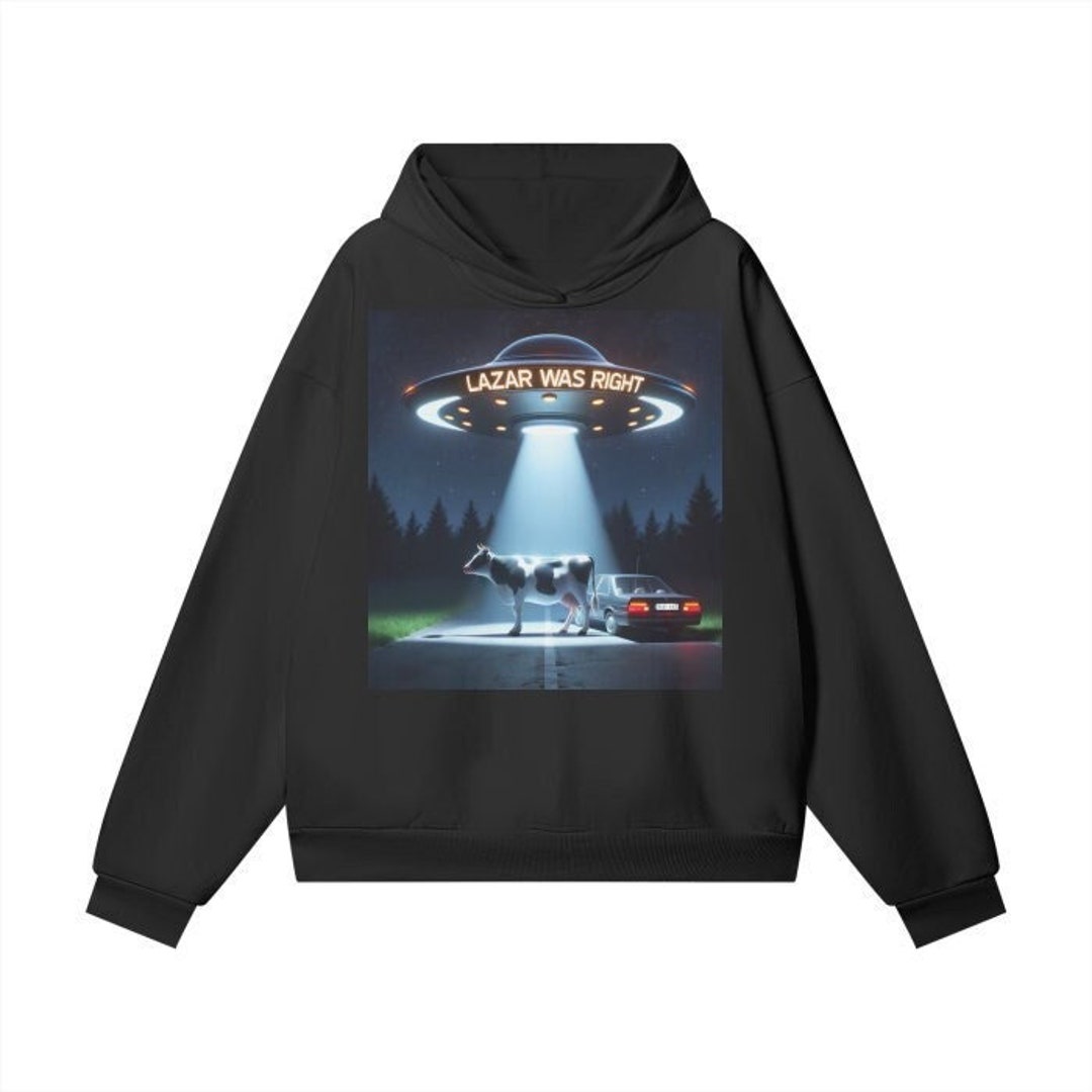 Lazar Was Right Ultra Heavyweight UFO Hoodie With Hidden - Etsy