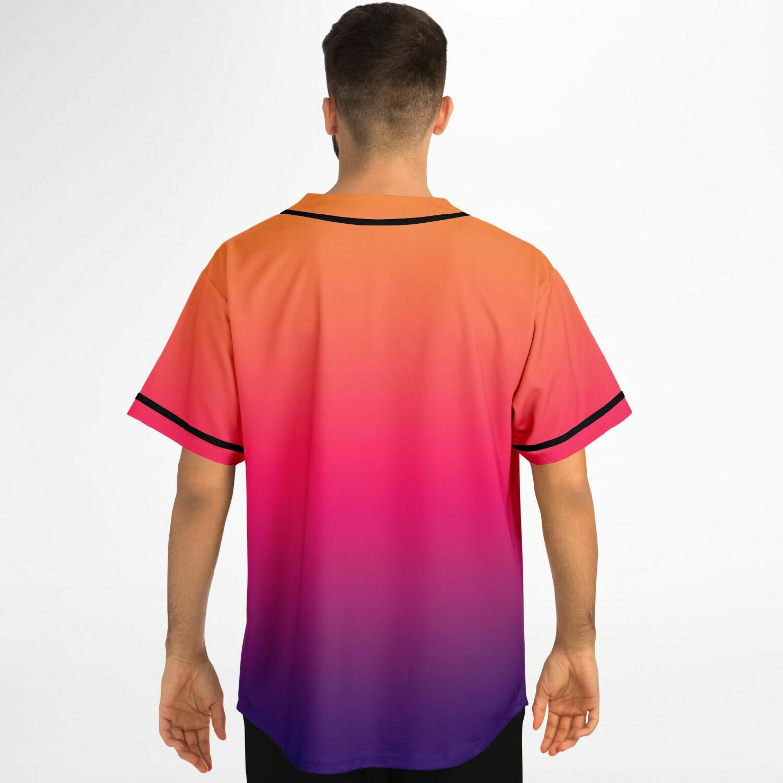 Baseball Jersey - Midnight Sunset, Ombre Retro Top, Retro Unisex ...