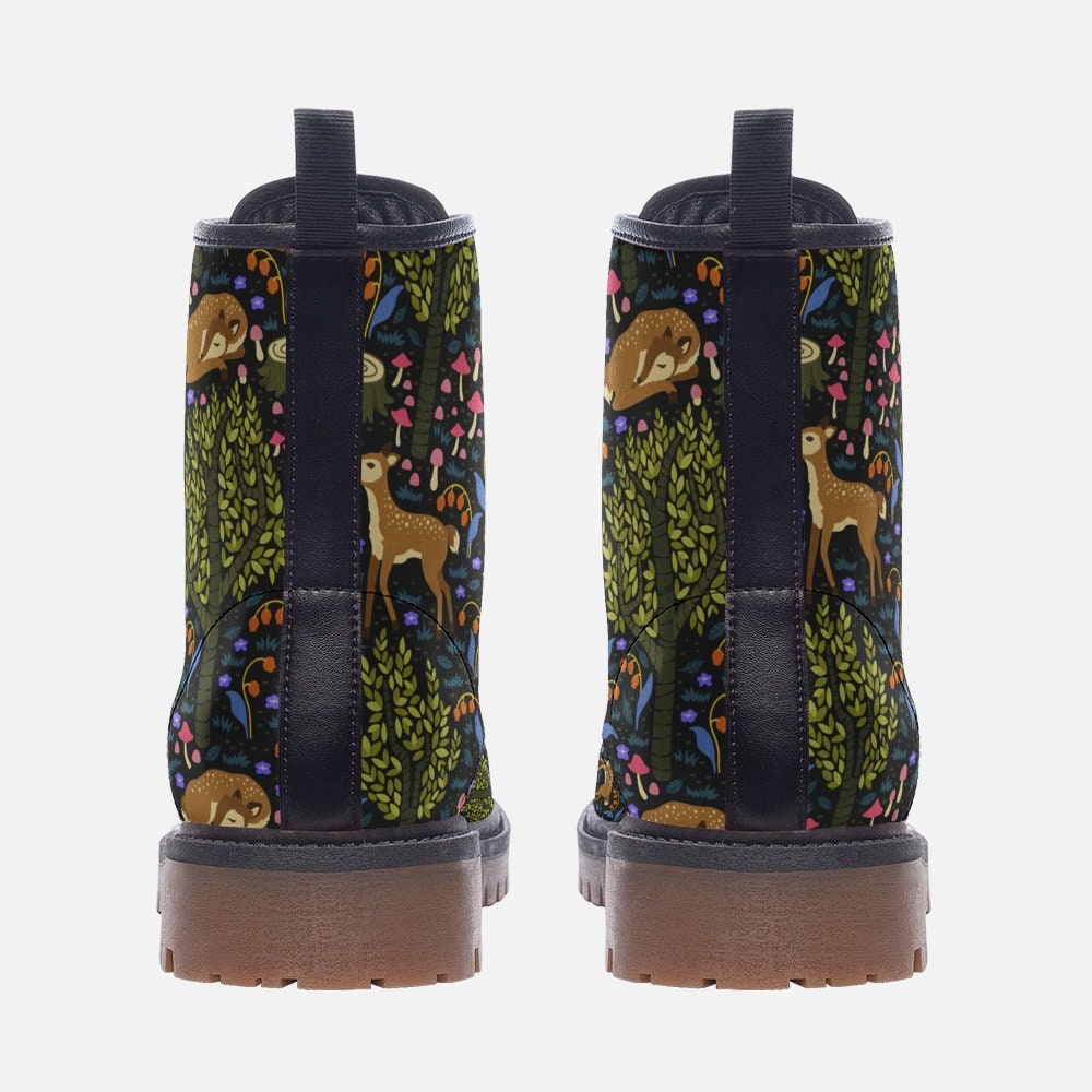 Vegan Cottagecore Combat Boots for Men or Women, Lace up Boots - Etsy