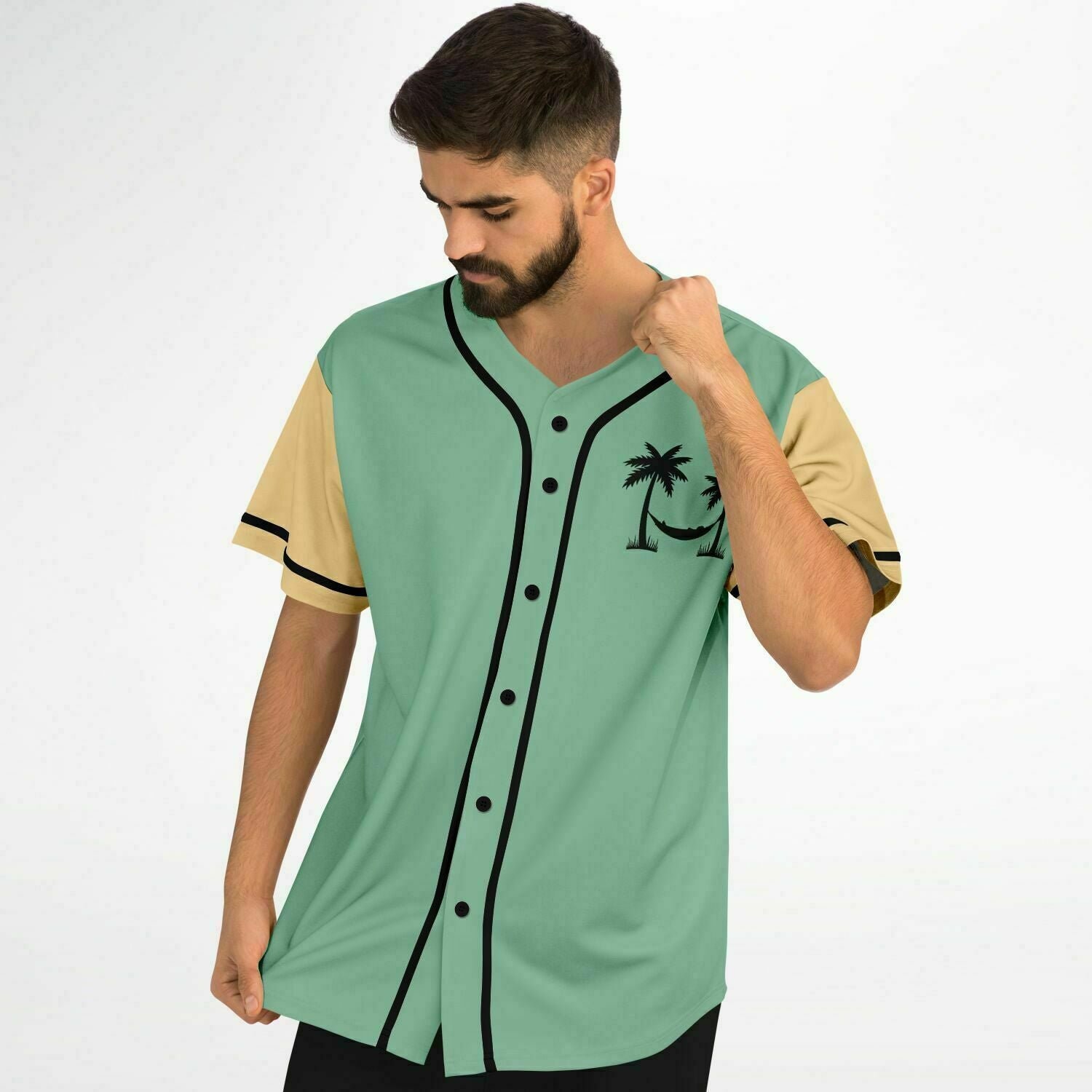 Baseball Jersey 50s Tropic, Retro Baseball Jersey - Etsy