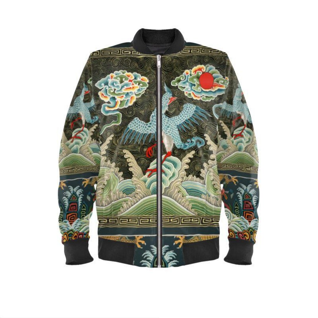 Bomber Jacket Art Nouveau Chinese Inspired, Women's Bomber Jacket, Men ...
