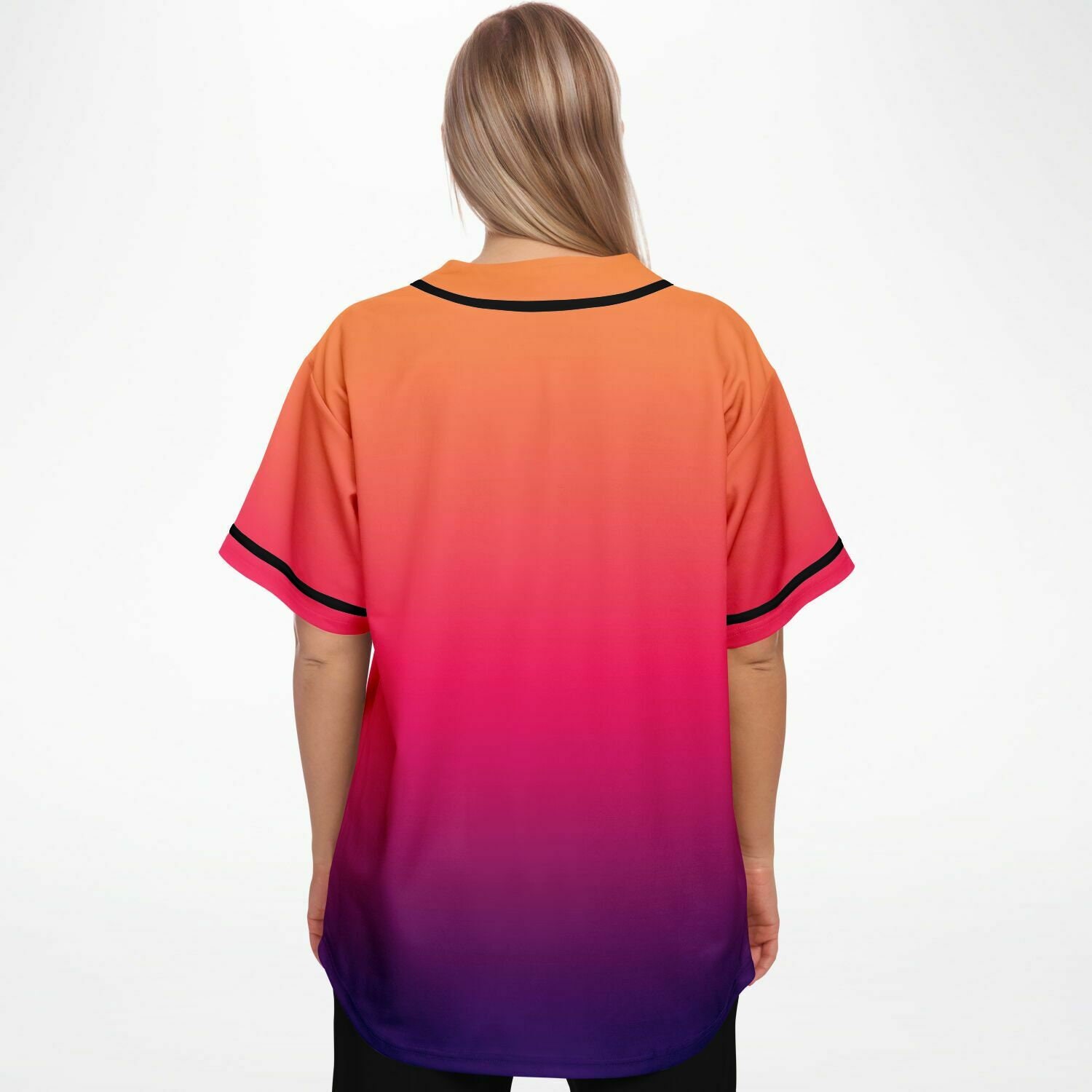 Baseball Jersey - Midnight Sunset, Ombre Retro Top, Retro Unisex ...