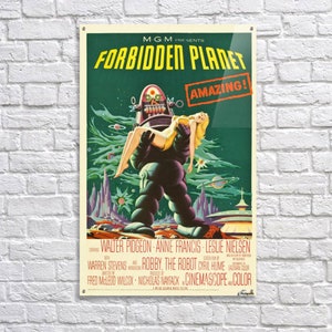 Retro Sci Fi Movie Poster Forbidden Planet - Etsy