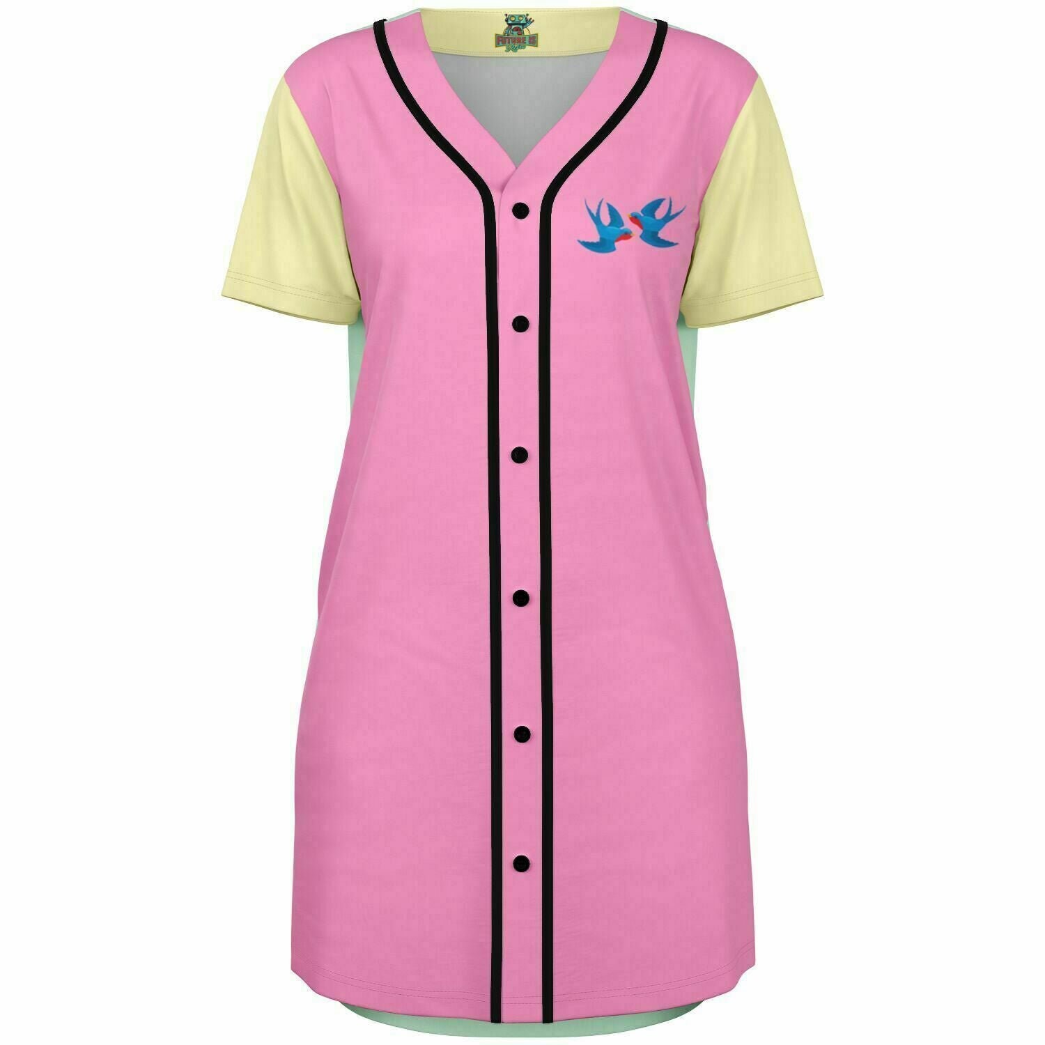 Baseball Jersey Dress Retro Pastel- Swallows - Etsy