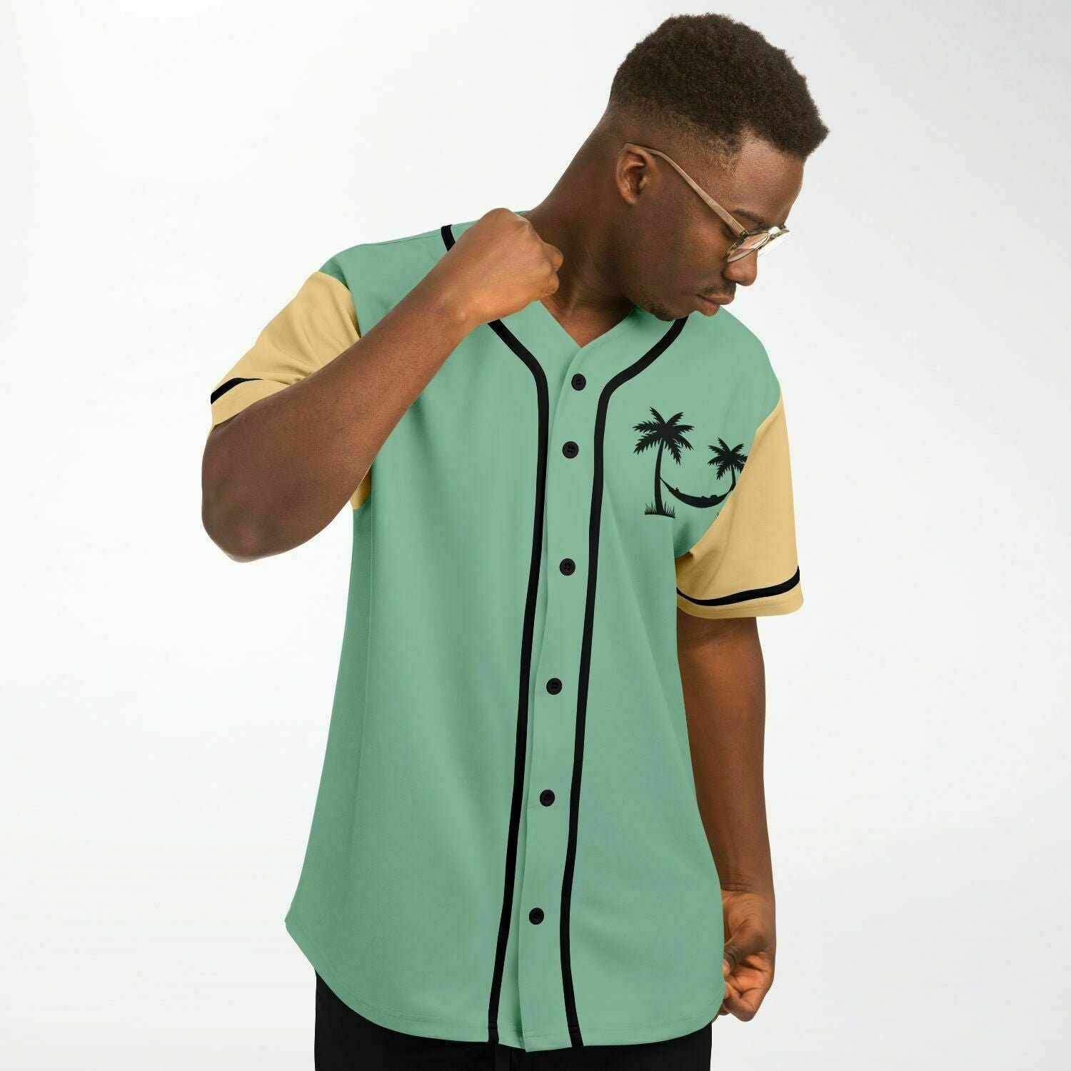 Baseball Jersey 50s Tropic, Retro Baseball Jersey - Etsy