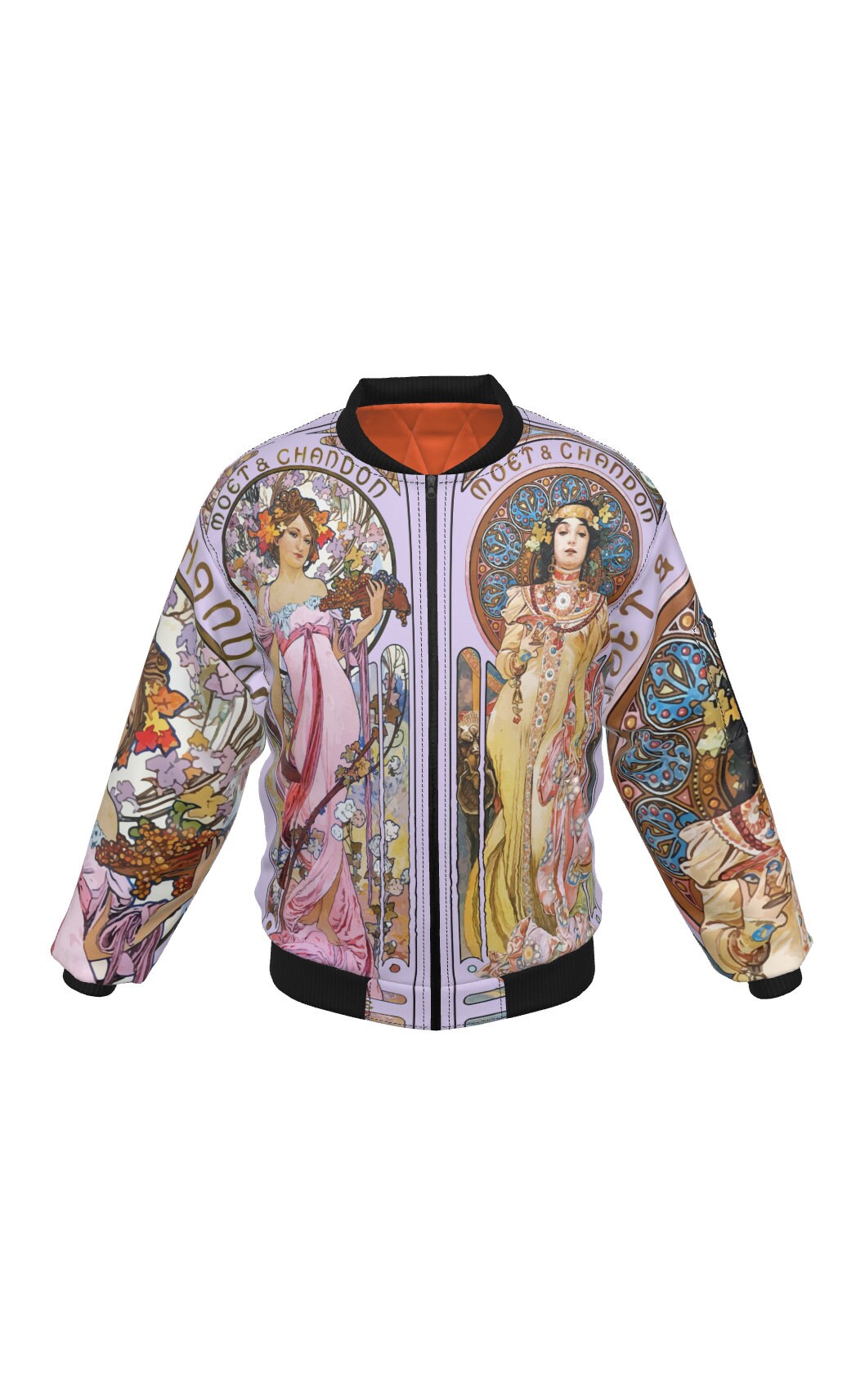 Art Nouveau Bomber Jacket for Men or Women, Alphonse Mucha - Etsy