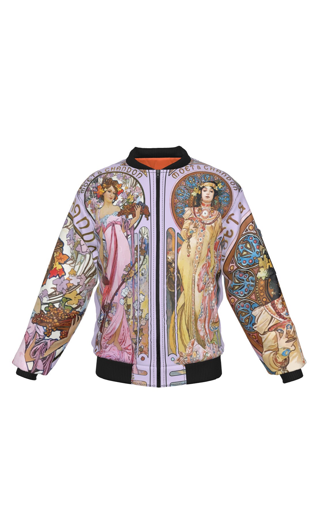 Art Nouveau Bomber Jacket for Men or Women, Alphonse Mucha - Etsy