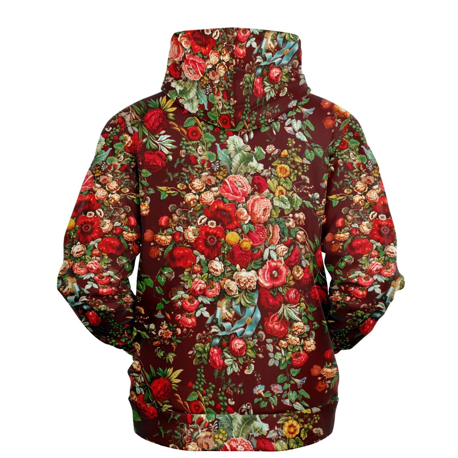 Vintage Art Nouveau Floral Hoodie, Art Hoodie, Flower Hooded Sweatshirt ...