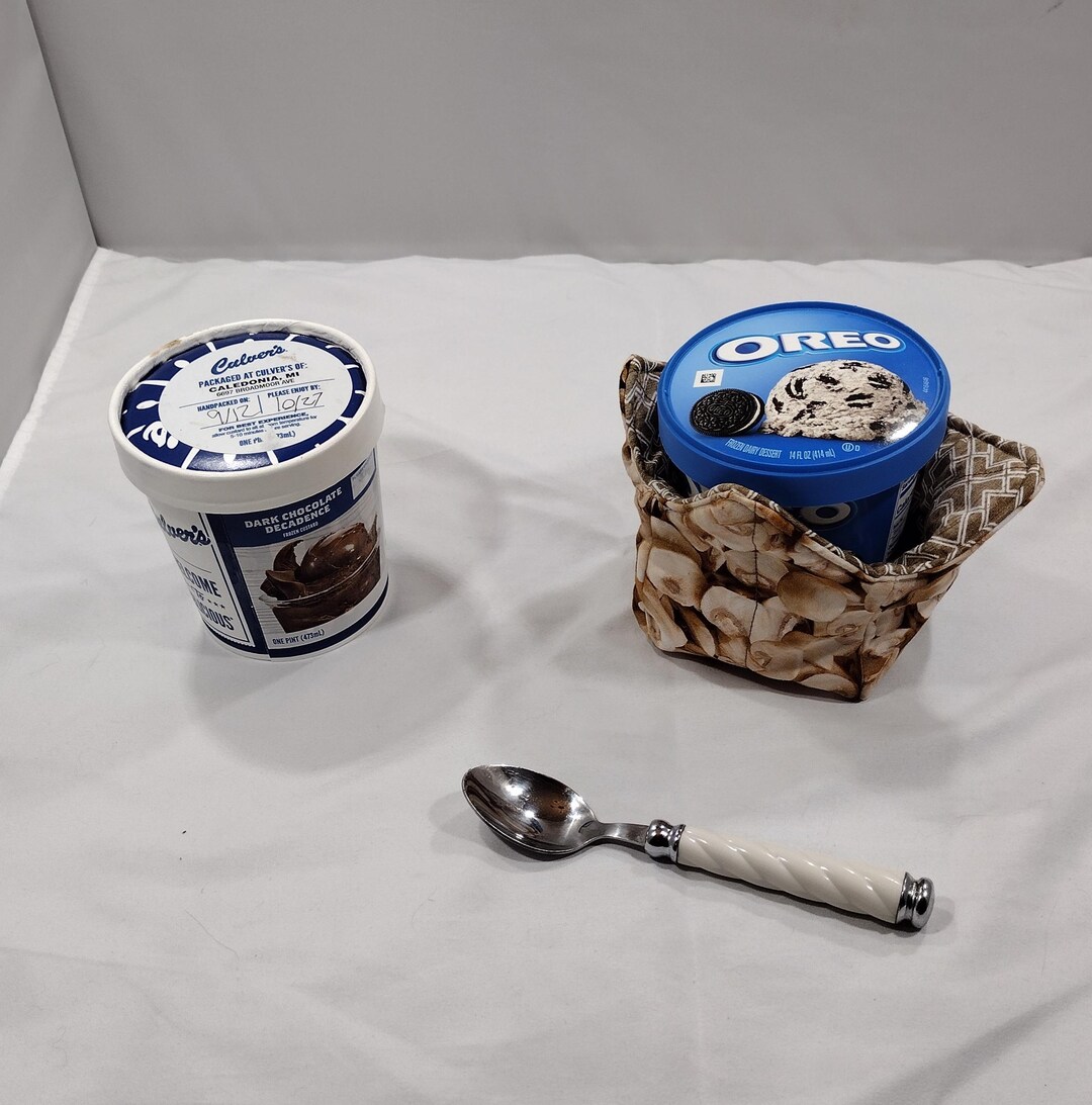 Mushroom Ice Cream Cozy Foragers Pint Ice Cream Holder Kitchen Helper ...