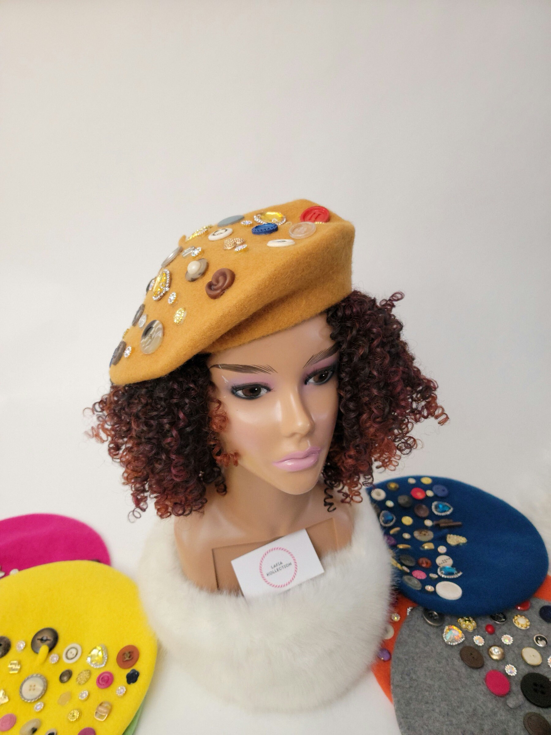 Studded Berets, Embellished Berets, Wool Berets, Women Beret, Women Cap ...