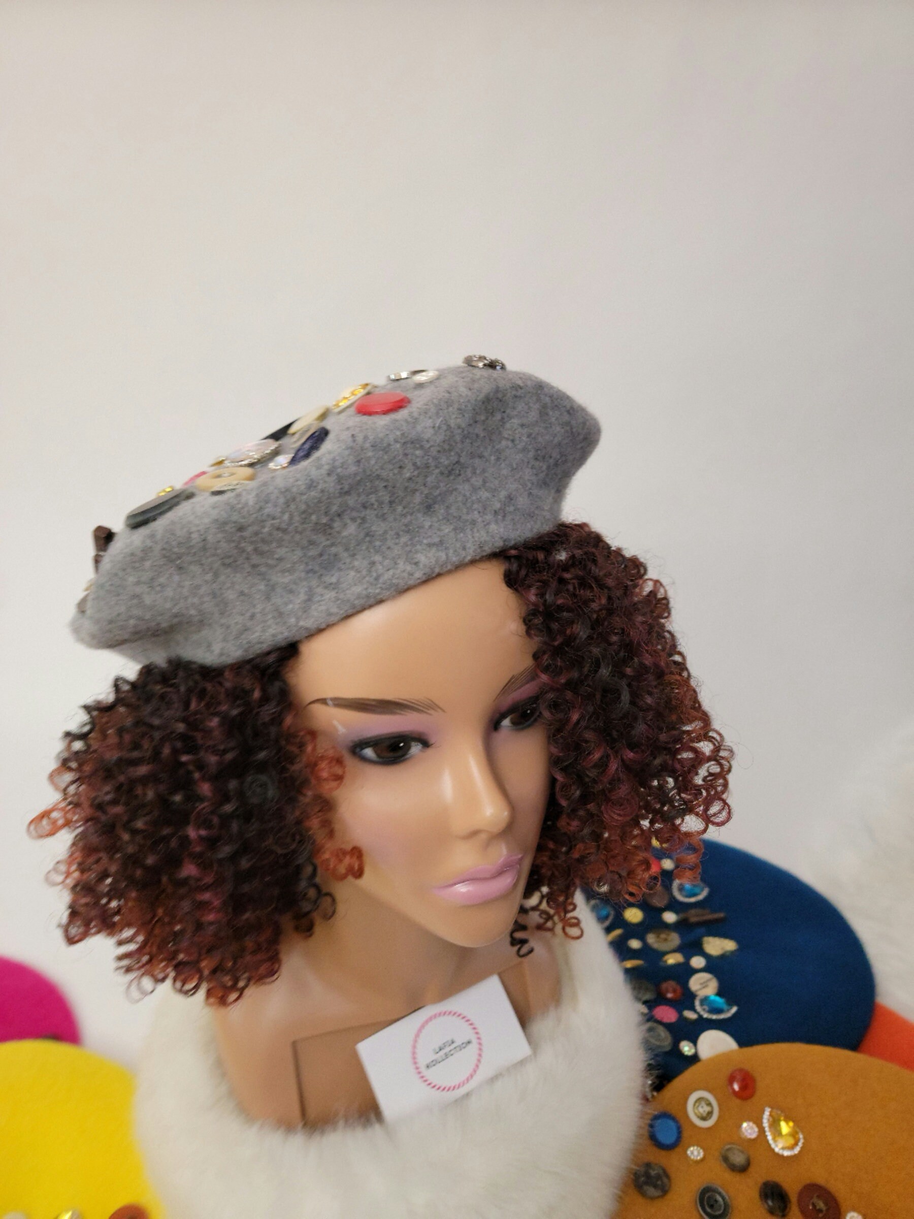 Studded Berets, Embellished Berets, Wool Berets, Women Beret, Women Cap ...