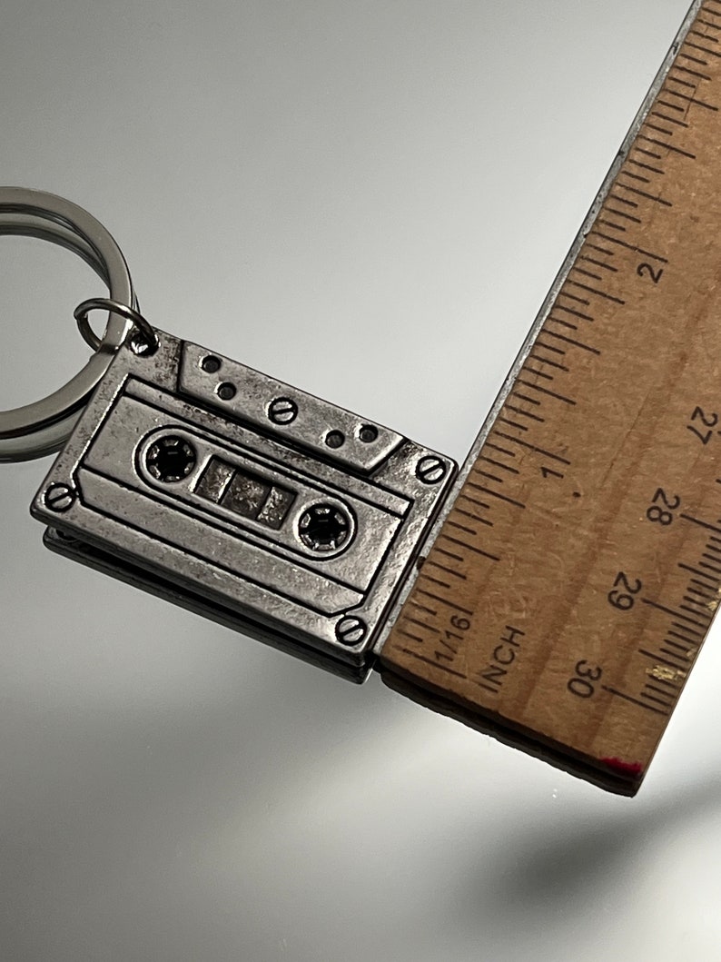 Stainless Steel Cassette Keychain: Vintage Music Lover Gift - Etsy