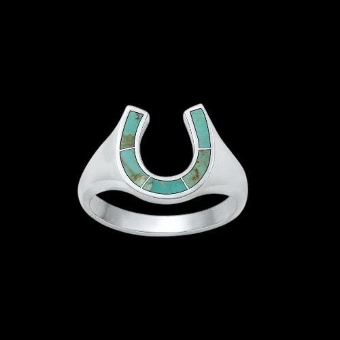 Horse Shoe Ring White, Men's Sterling Silver Ring, Lucky Horseshoe ...