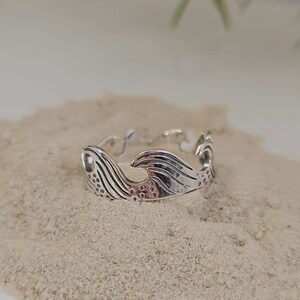 Sterling Silver Ocean Wave Ring: Seaman Surfer Jewelry - Etsy
