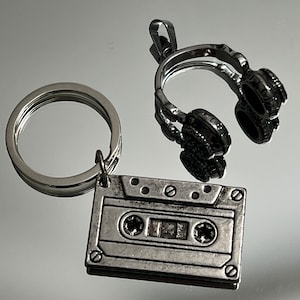 Stainless Steel Cassette Keychain: Vintage Music Lover Gift - Etsy