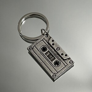 Stainless Steel Cassette Keychain: Vintage Music Lover Gift - Etsy