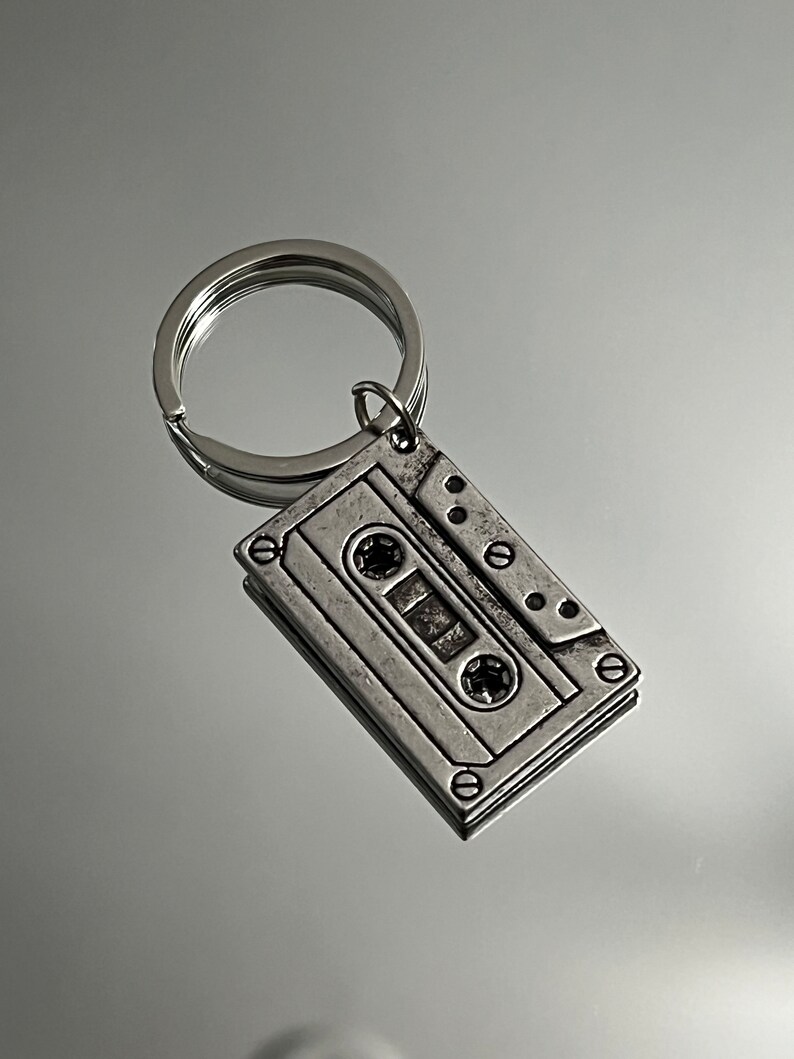 Stainless Steel Cassette Keychain: Vintage Music Lover Gift - Etsy