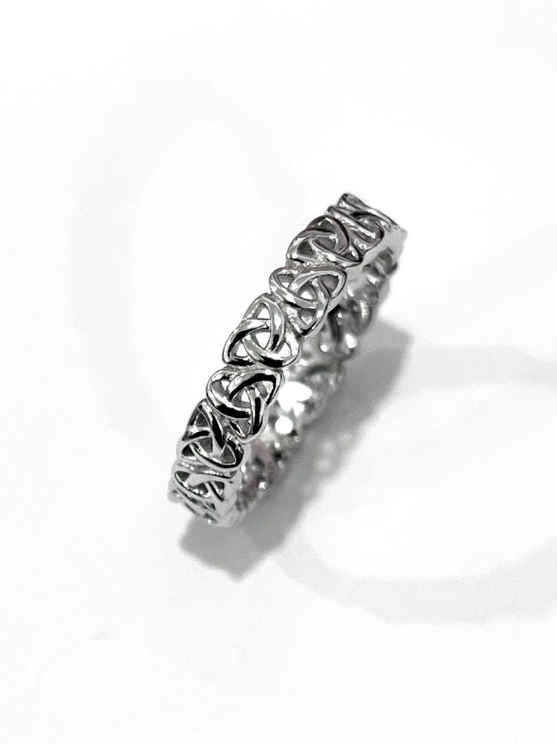Trinity Knot Celtic Sterling Silver Ring Timeless Elegance With Ancient ...