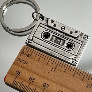 Stainless Steel Cassette Keychain: Vintage Music Lover Gift - Etsy