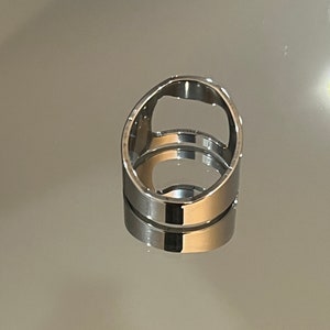 Men's Stainless Steel Bottle Opener Ring: Durable Silver Band - Etsy