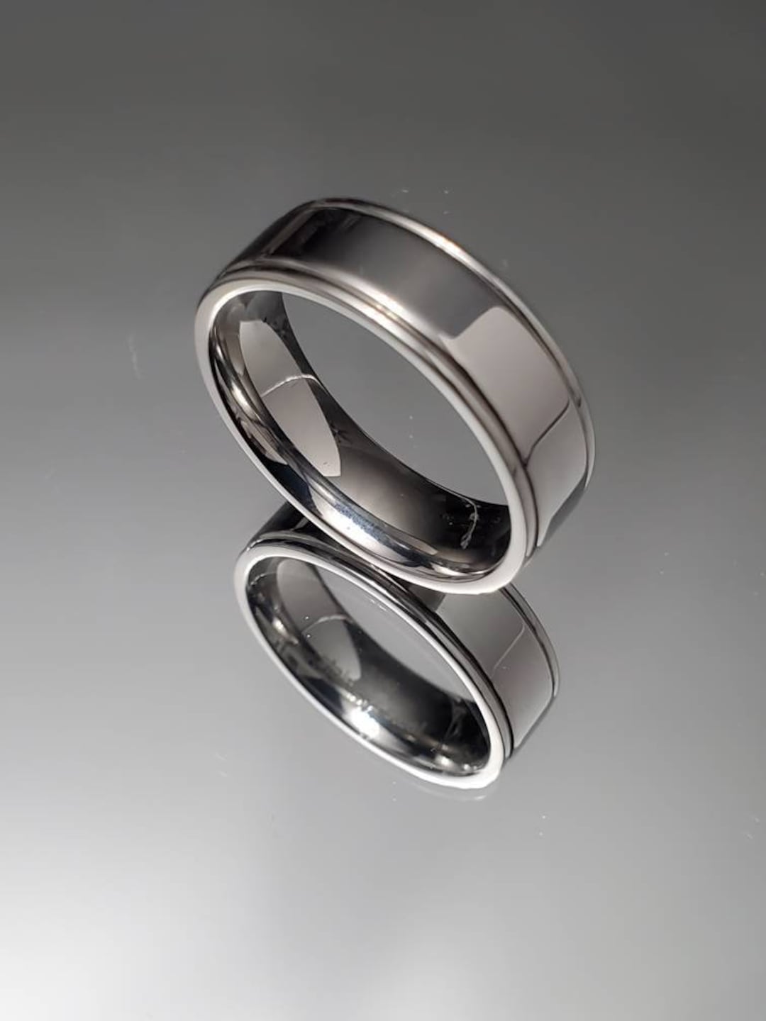 Double Groove Ring, Sterling Silver Ring, Men's Silver Band, 925 ...