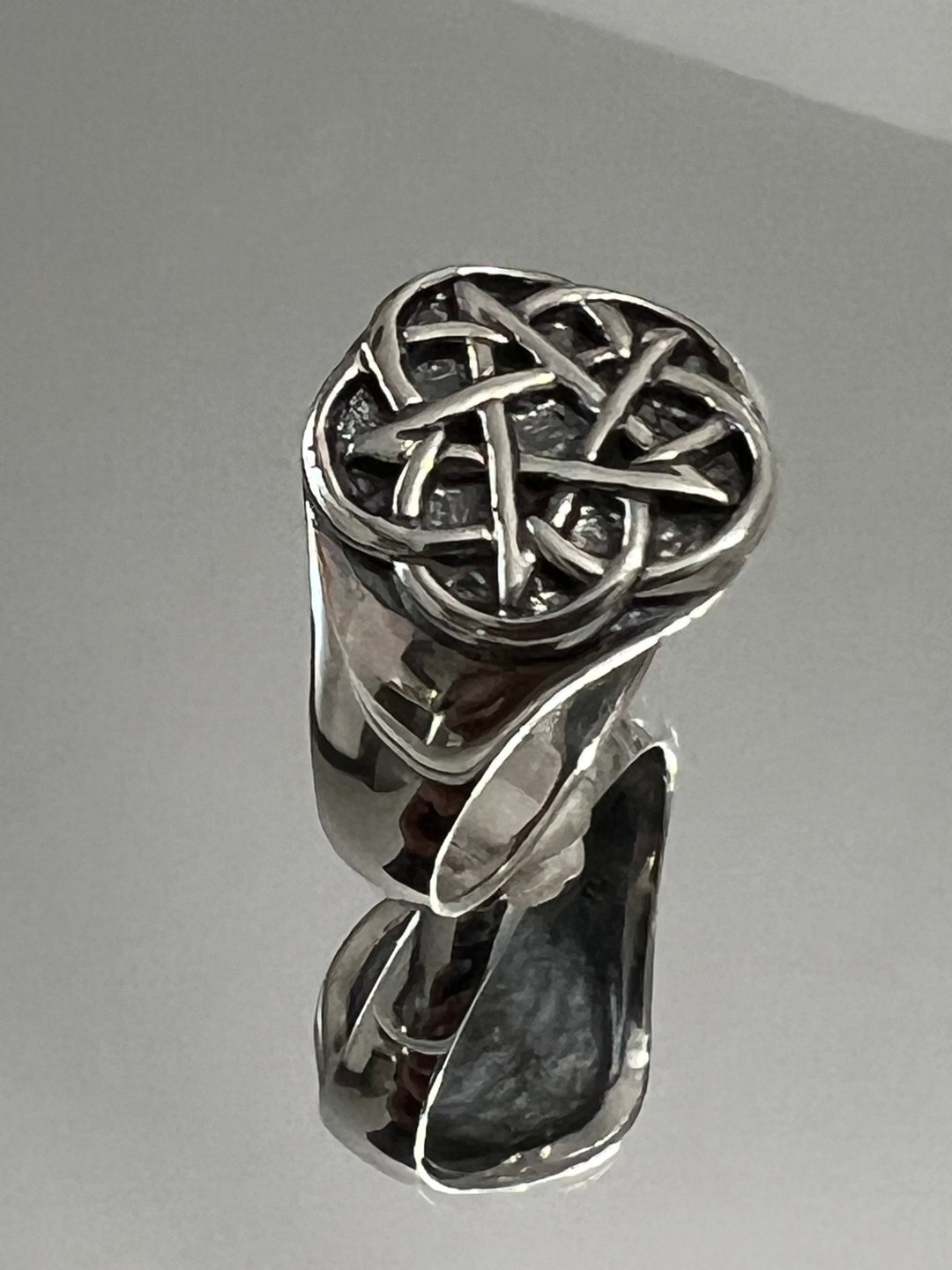 Sterling Silver Pentagram Star Ring: Oxidized Greek Symbol Jewelry - Etsy