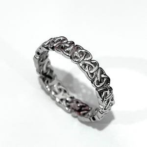 Trinity Knot Celtic Sterling Silver Ring Timeless Elegance With Ancient ...