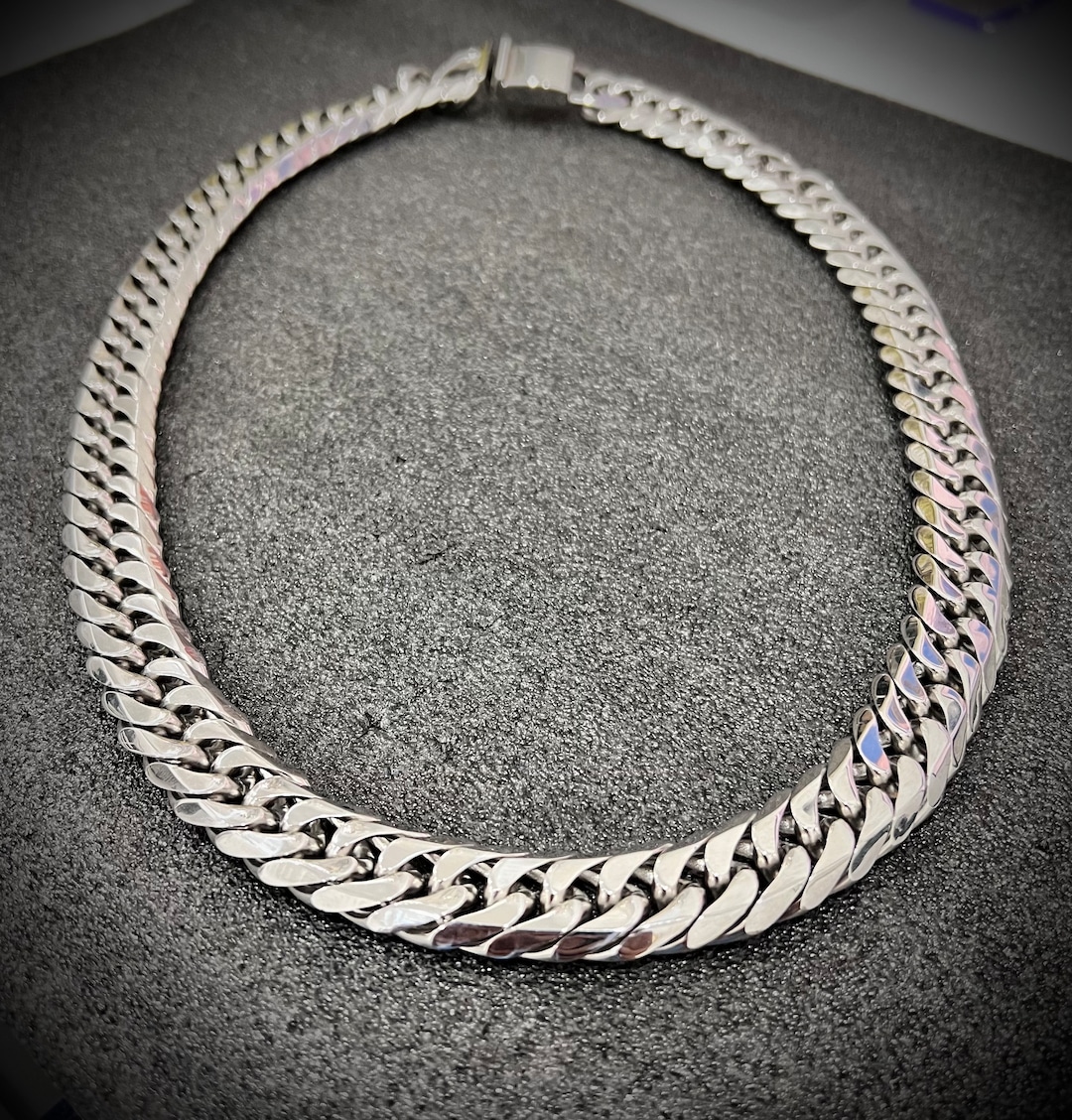 Curb Cuban Link Chain for Men, 20mm Stainless Steel Men's Chain, Non Tarnish, Strong and Rugged ...