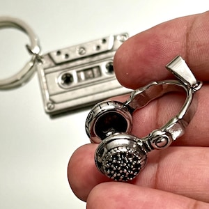 Stainless Steel Cassette Keychain: Vintage Music Lover Gift - Etsy