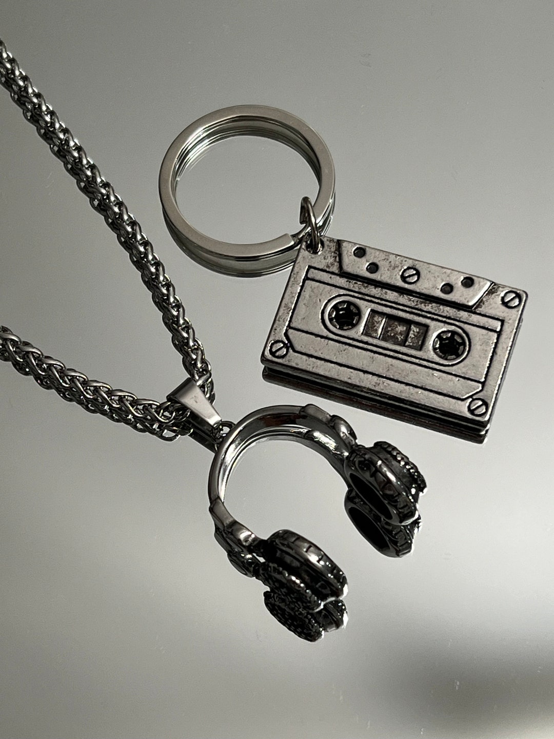 Stainless Steel Cassette Keychain: Vintage Music Lover Gift - Etsy