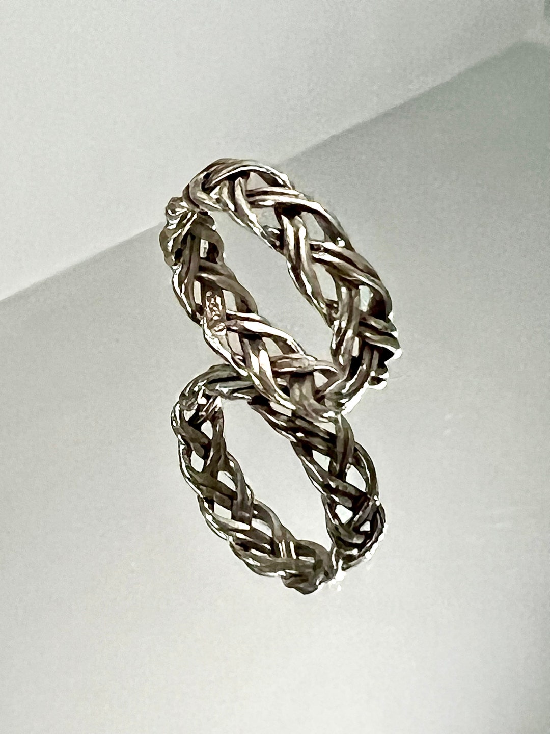 Love Intertwined, Braided Silver Band, Sterling Silver Men's Ring, 6mm ...